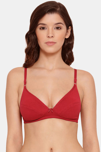 Buy Lyra Double Layered Non Wired 3 4th Coverage Blouse Bra Red Love at Rs.260 online Bra online